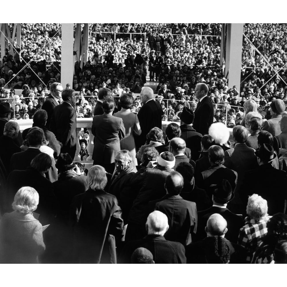 President-Elect Jimmy Carter Taking The Oath Of Office Administered By ...