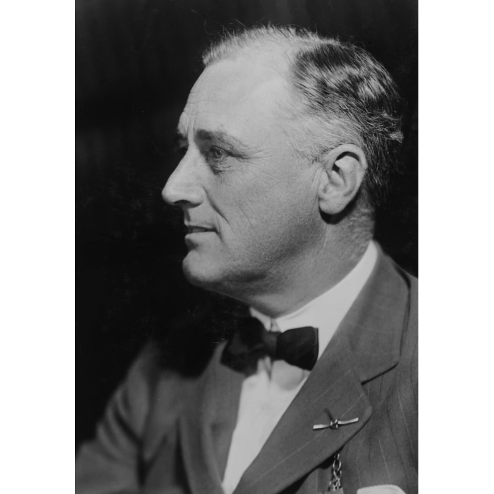 President Franklin D. Roosevelt (1882-1945) Head-And-Shoulders Profile ...
