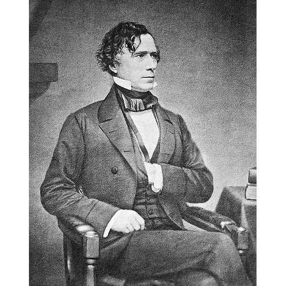 President Franklin Pierce Seated - Style A - 12x18 Inch Laminated ...