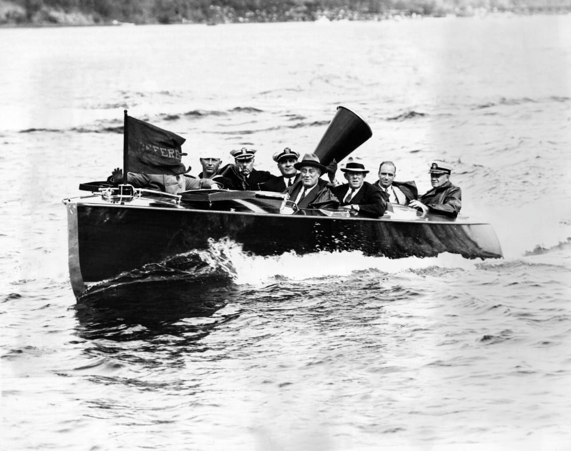 President Franklin Roosevelt Watches The Navy Vs. Harvard Crew Races At ...