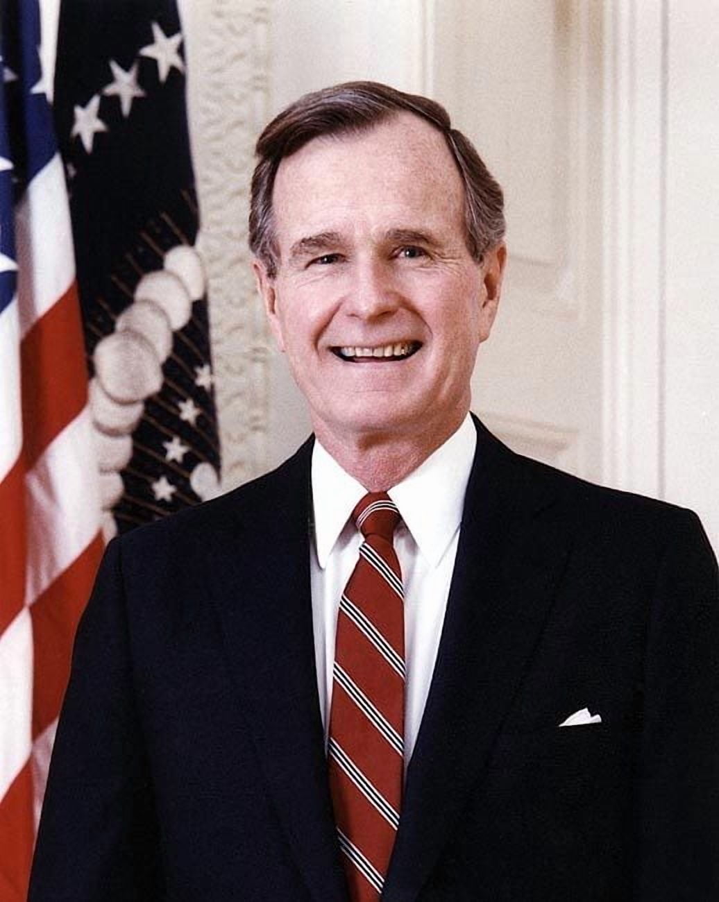 President George Bush Official Portrait - 24x36 Inch Laminated Poster ...