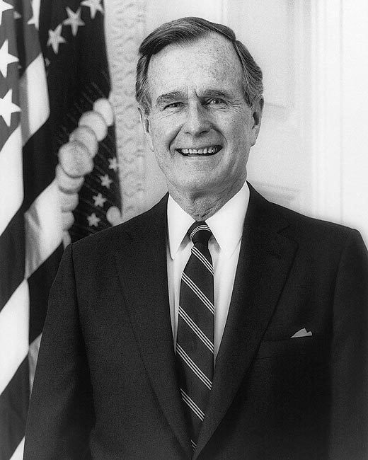 President George Bush White House Portrait - 20x30 Inch Laminated ...