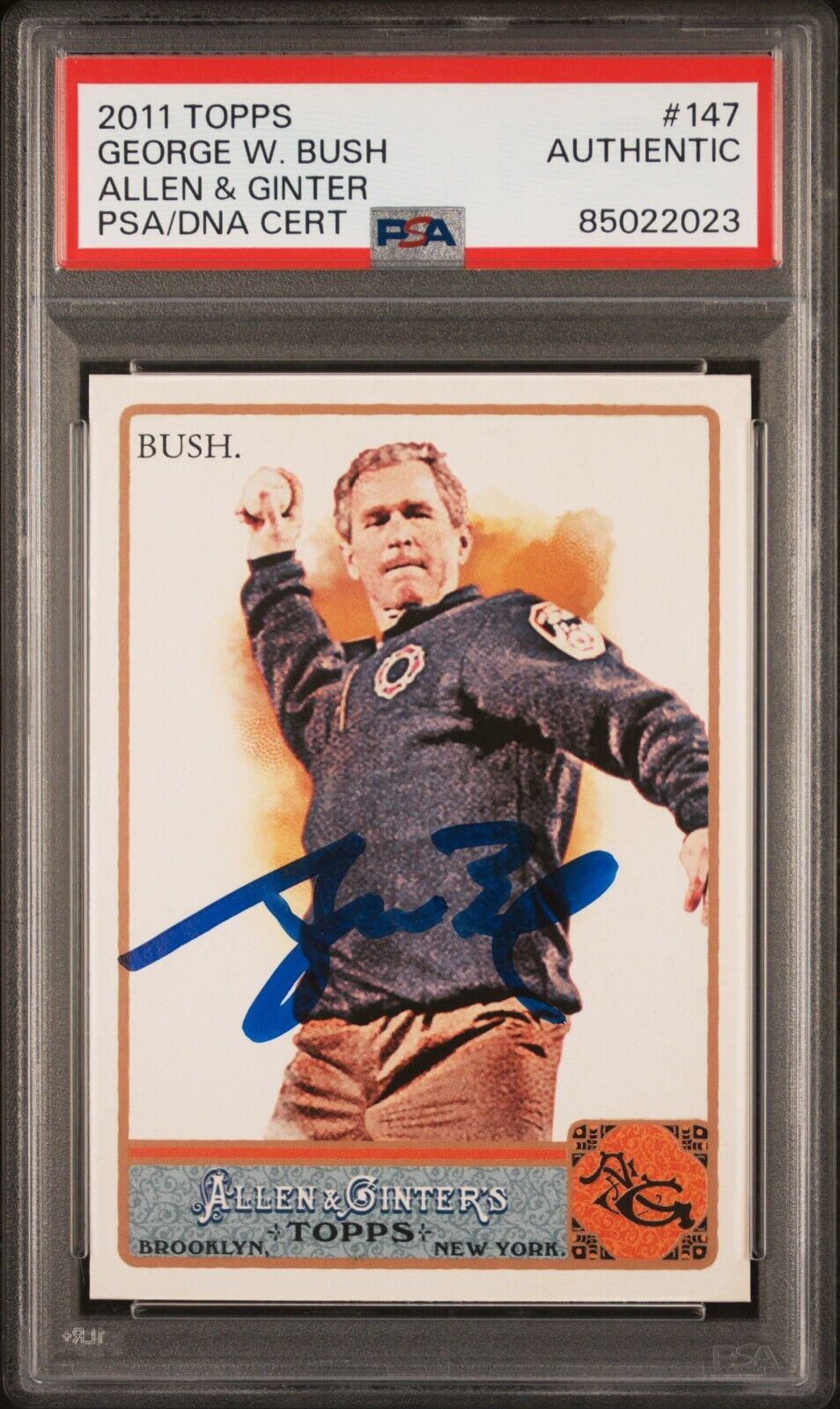 Pre-Owned President George W Bush Signed Auto 2011 Topps Allen & Ginter ...