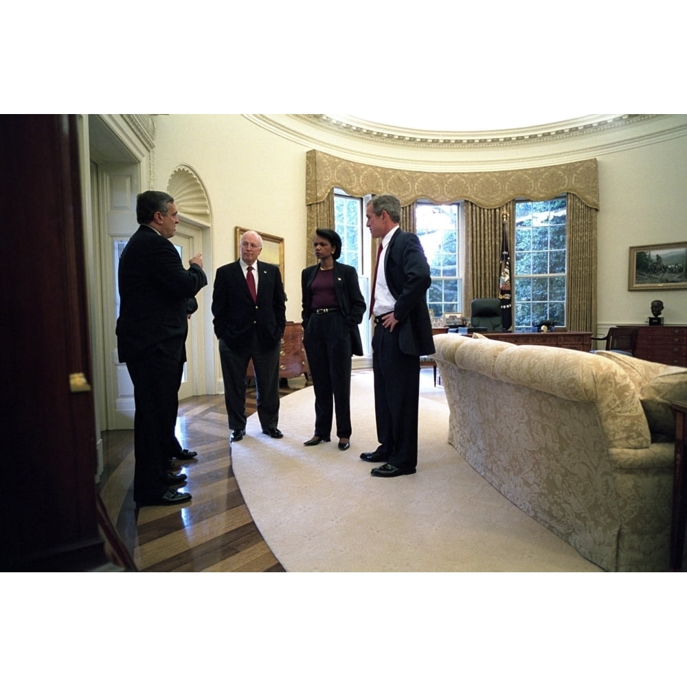 President George W. Bush With Cia Dir. George Tenet History (36 x 24 ...