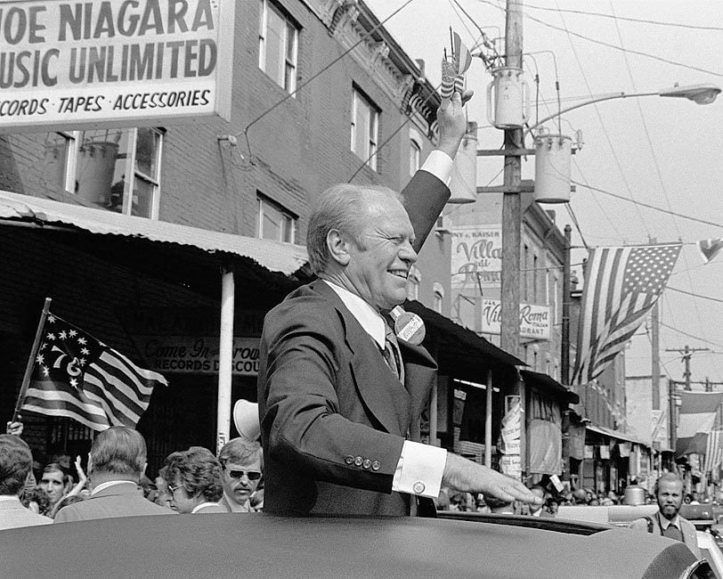President Gerald Ford in Philadelphia - 20x30 Inch Laminated Poster ...
