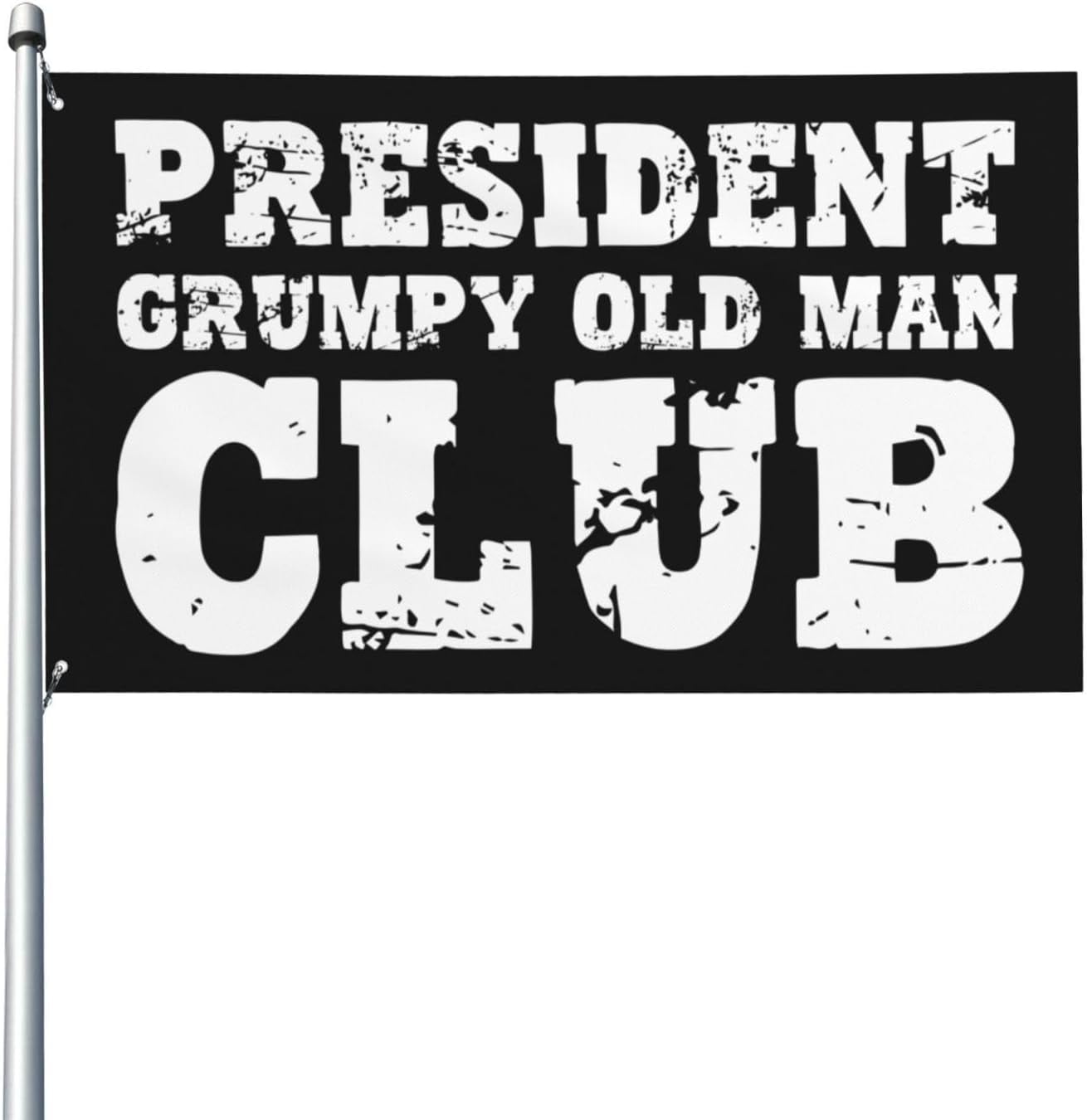 President-Grumpy Old Man-Club Flag 3x5 Ft Polyester With Brass Grommets ...