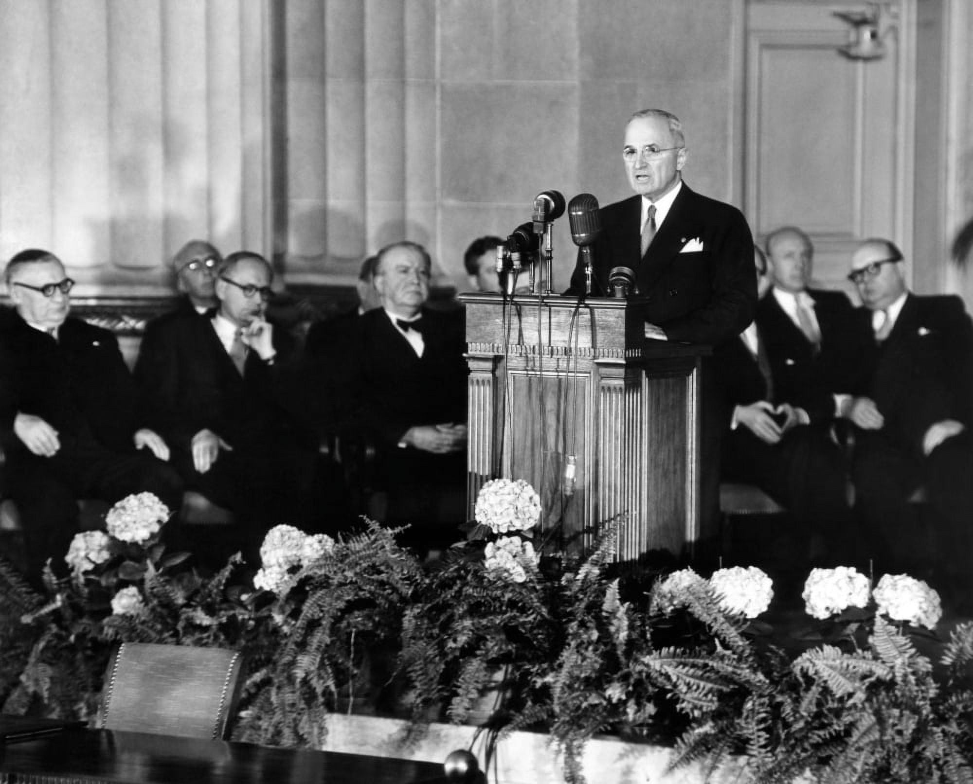 President Harry Truman At Signing Of The North Atlantic Treaty That ...