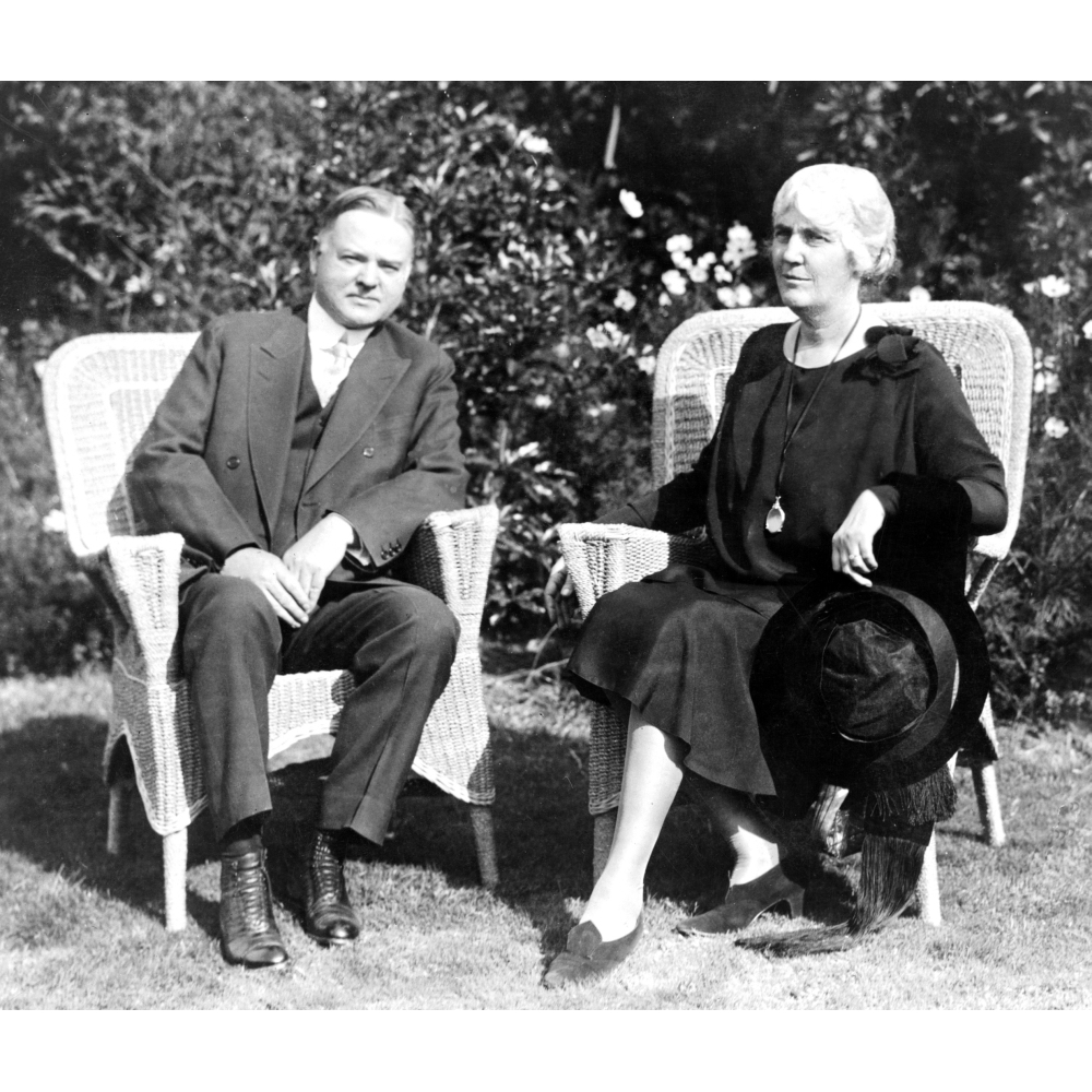 President Herbert Hoover With First Lady Lou Henry Hoover. Mrs. Hoover ...