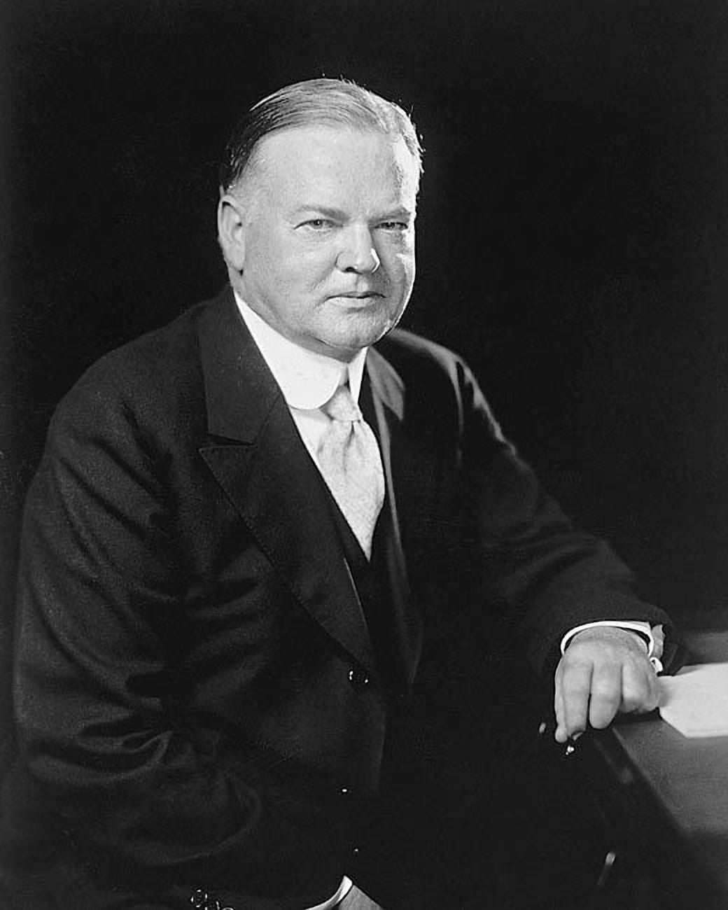 President Herbert Hoover Portrait - Style A - 24x36 Inch Laminated ...