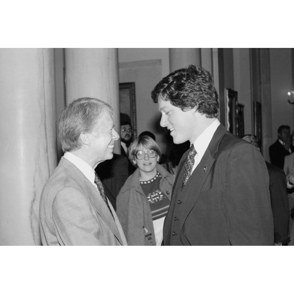 President Jimmy Carter With Future President Bill Clinton. During The ...