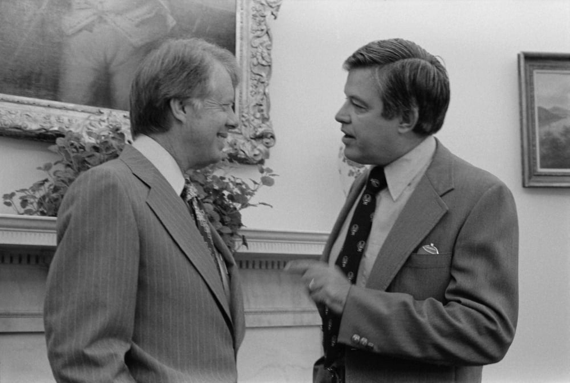 President Jimmy Carter With Senator Frank Church 1924-84 In The Oval ...