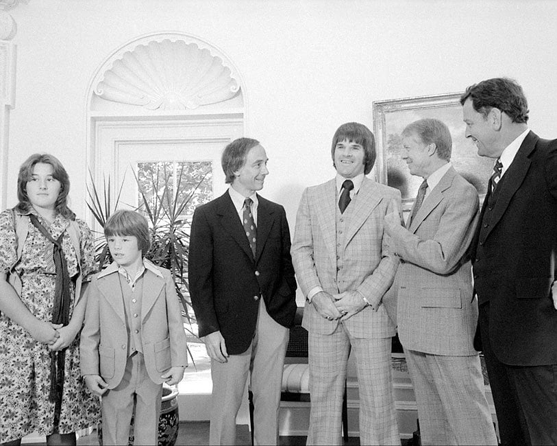 President Jimmy Carter with Pete Rose and Family - 20x30 Inch Glossy ...