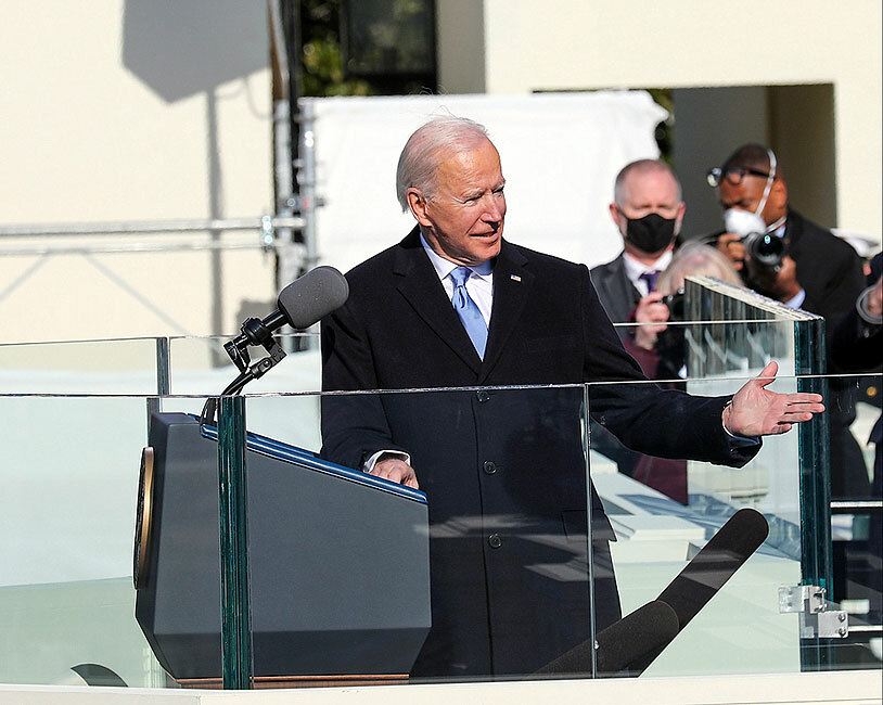 President Joe Biden Gives Inaugural Address - Style A - 24x36 Inch ...