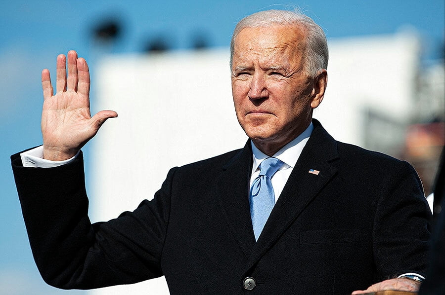 President Joe Biden Takes Oath of Office - Style A - 20x30 Inch ...