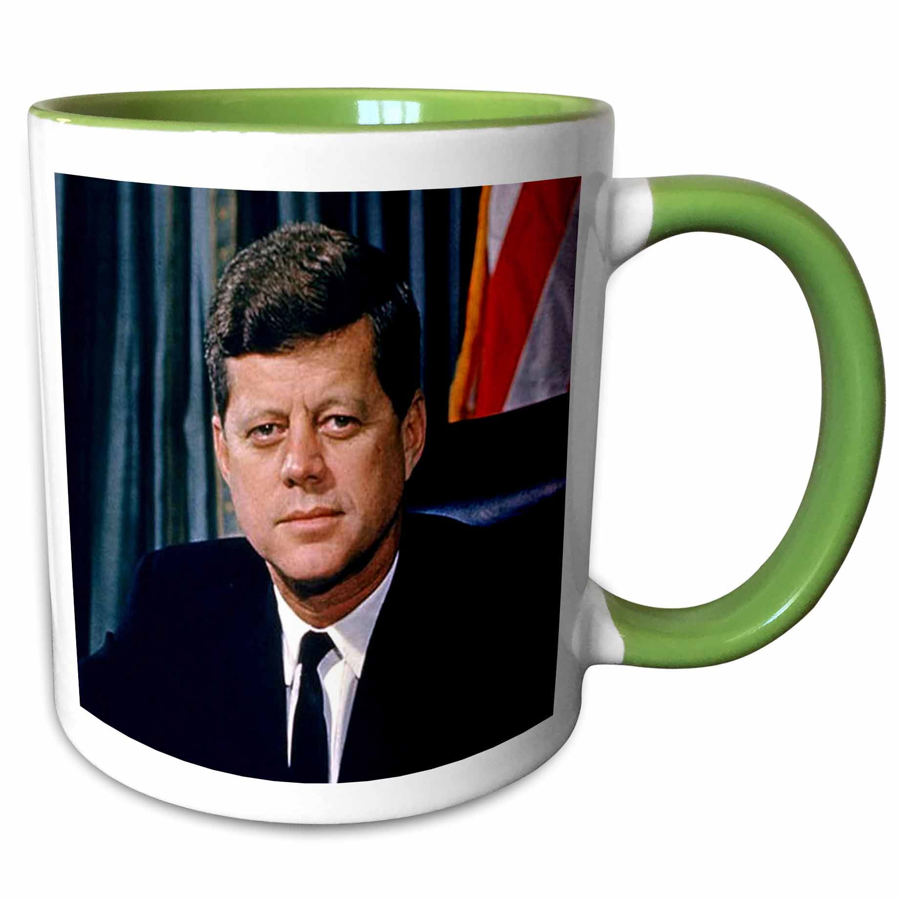 President John F. Kennedy (1961) 15oz Two-Tone Green Mug mug-130691-12 ...