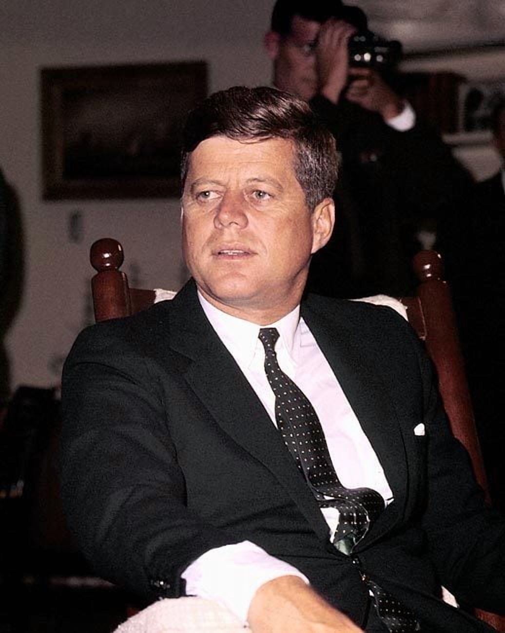 President John F. Kennedy JFK Candid - 24x36 Inch Glossy Laminated Poster - Stunning Detail and ...