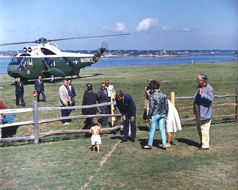 President John F. Kennedy at Hammersmith Farm - Style A - 24x36 Inch ...