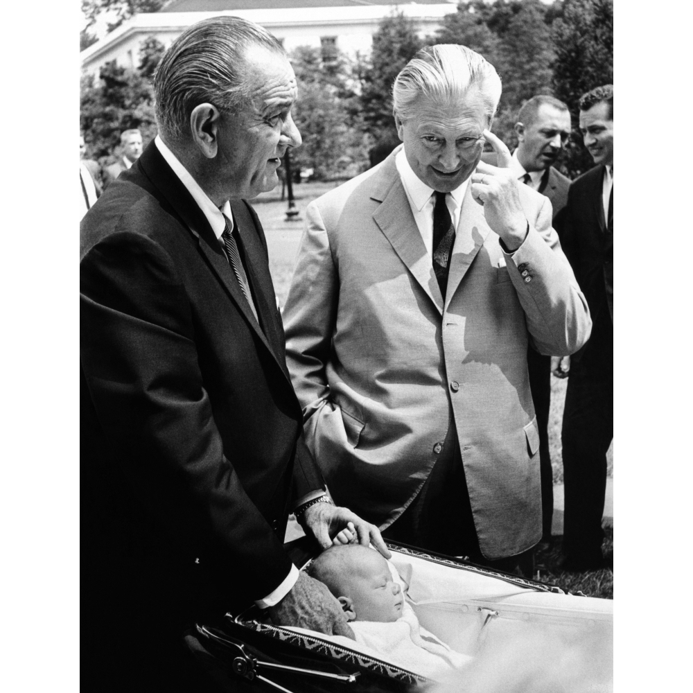 President Lyndon Johnson Gives German Chancellor Kurt Georg Kiesinger A ...