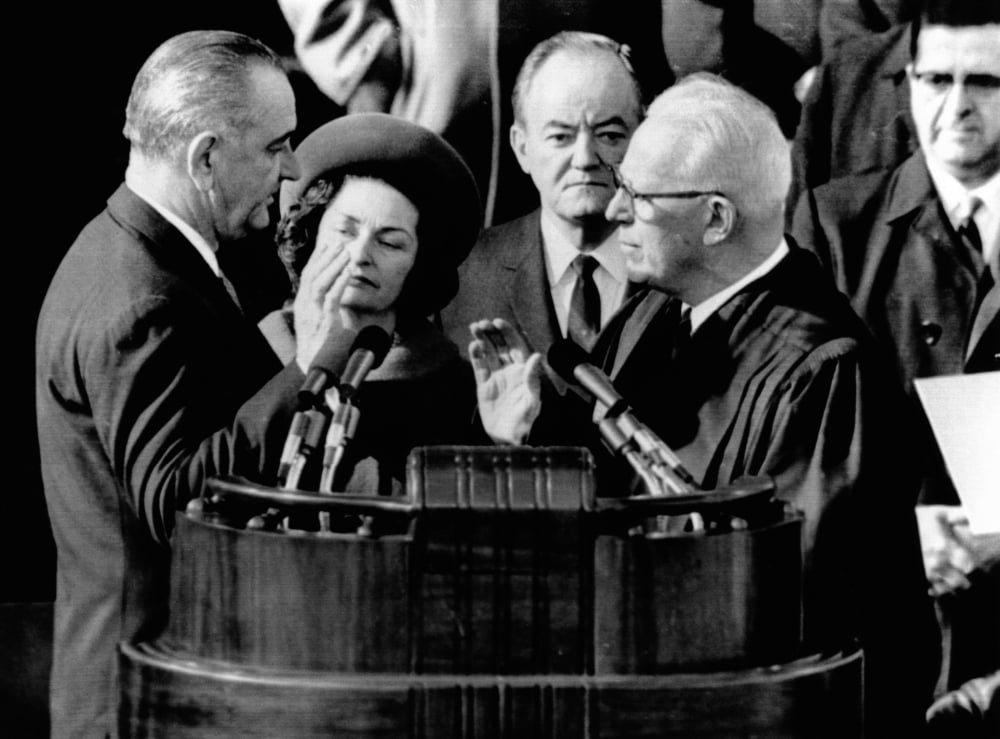 President Lyndon Johnson Takes The Oath Of Office At His 1964 ...