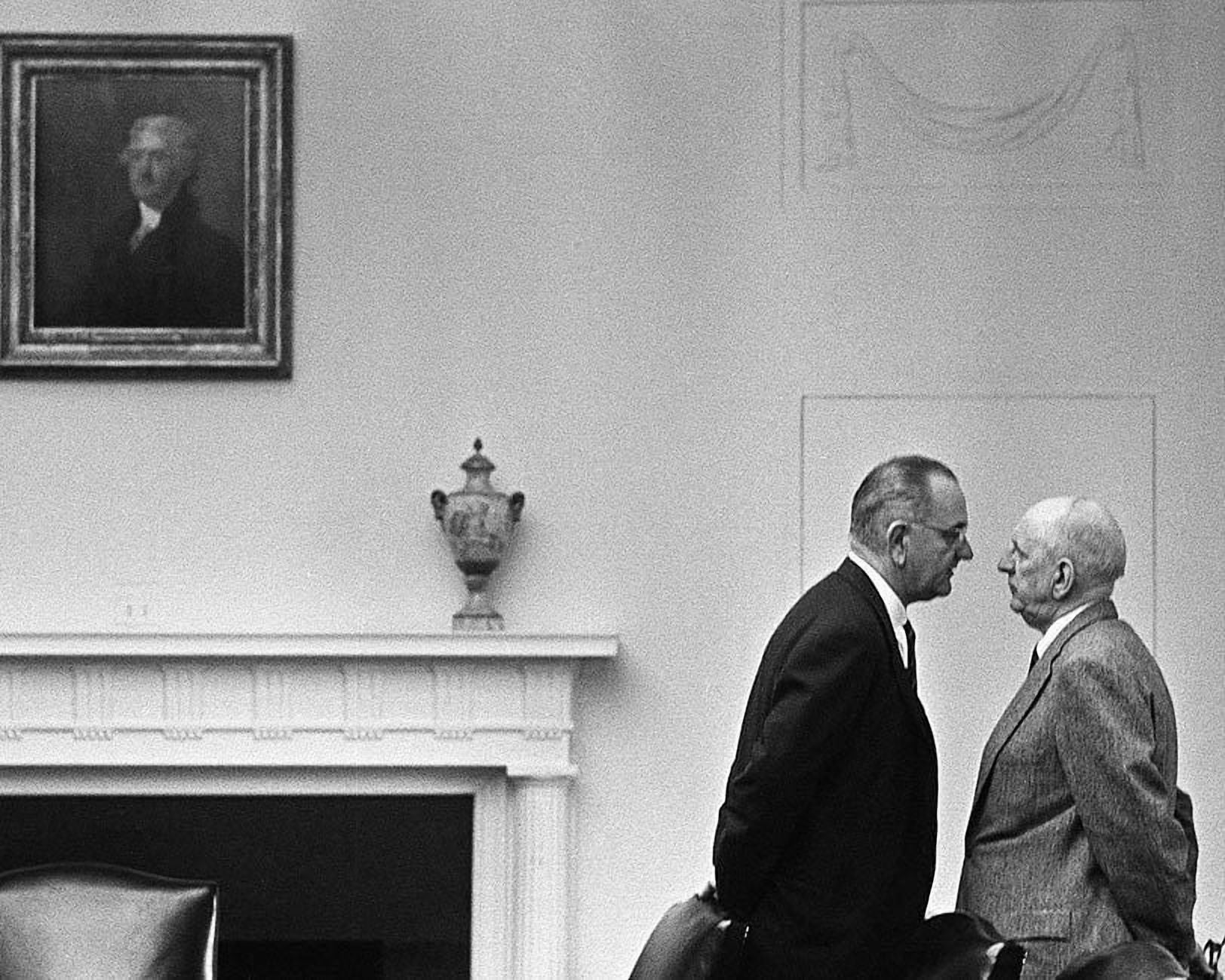 President Lyndon Johnson with Senator Richard Russell - 20x30 Inch ...