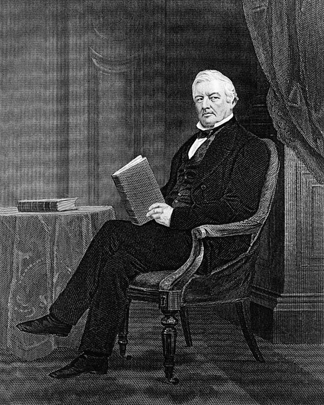 President Millard Fillmore Engraving 1862 - 24x36 Inch Laminated Poster ...