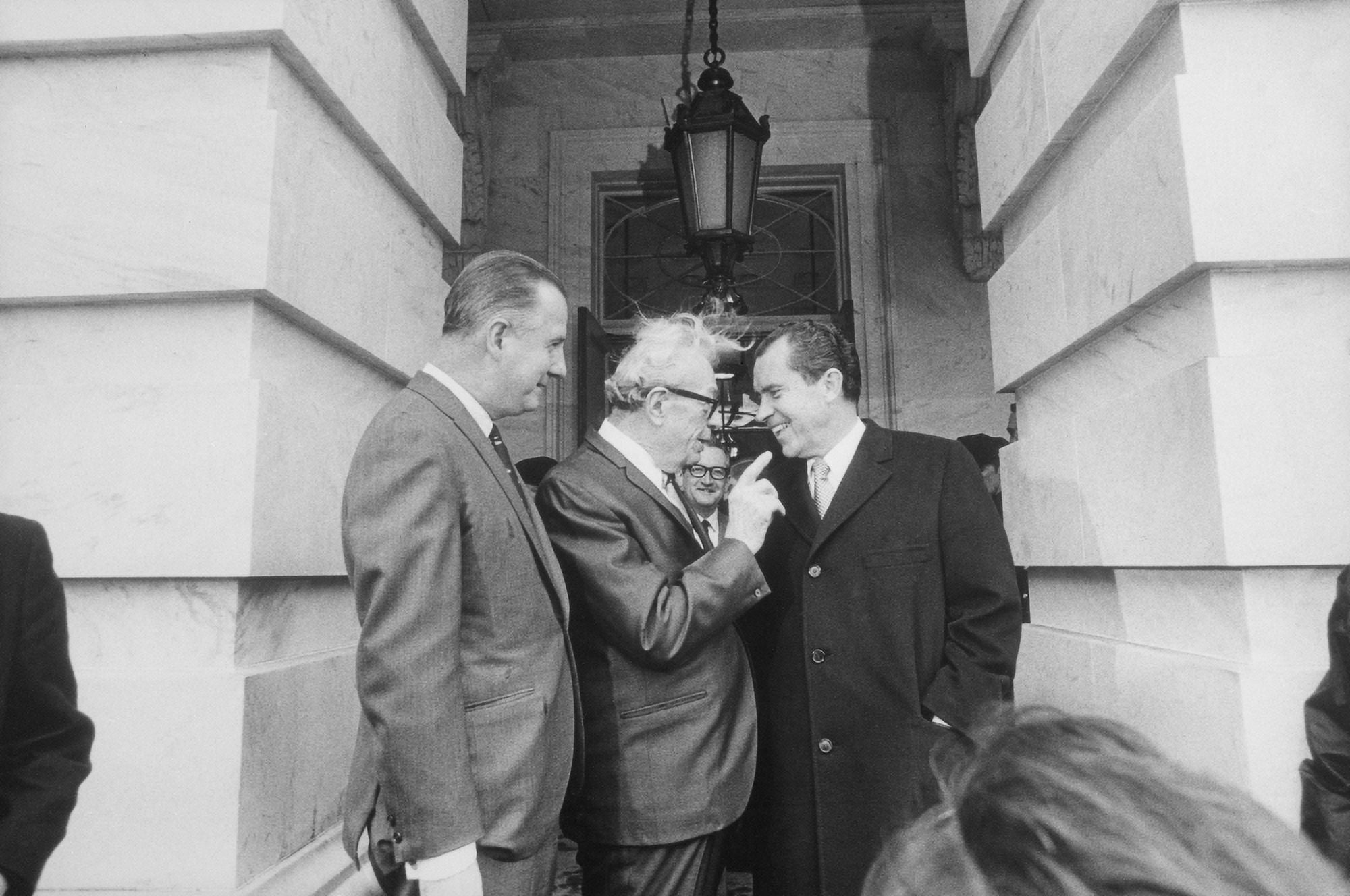 President Nixon Conversing With Republican Minority Leader Senator ...