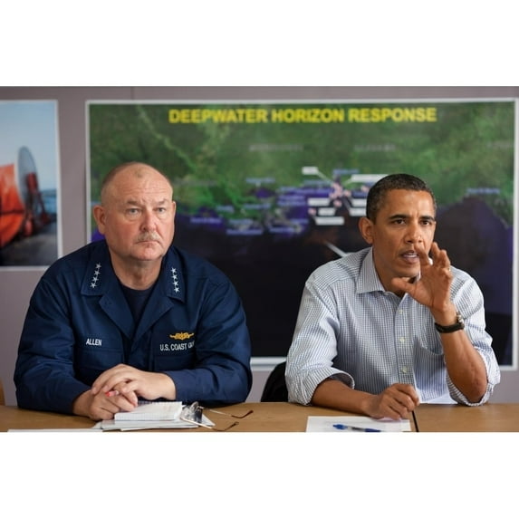 President Obama With Coast Guard Admiral Thad Allen Is Updated The Deep ...
