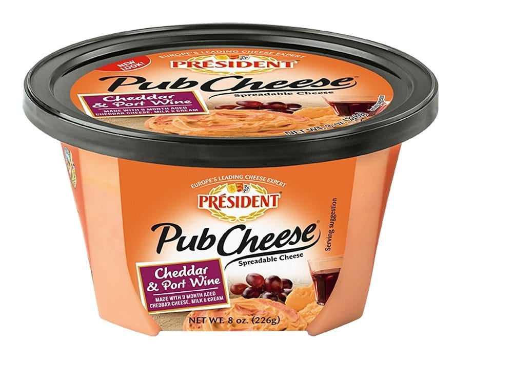 President Pub Cheese Cheddar and Port Wine, 8OZ, 6 Pack - Walmart.com
