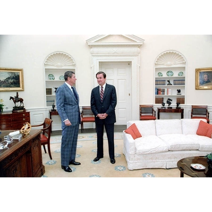 President Reagan With Pat Buchanan In The Oval Office. March 19 1982 ...