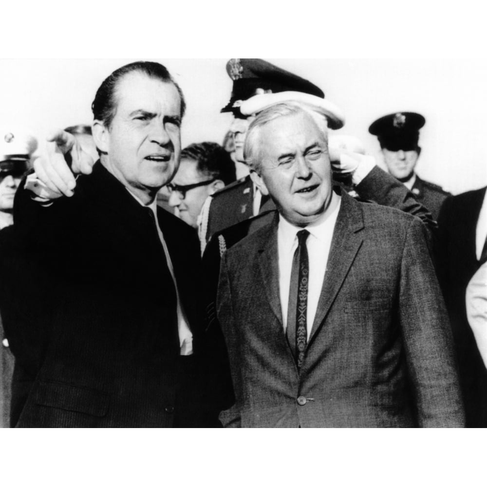 President Richard Nixon Was Met By British Prime Minister Harold Wilson ...