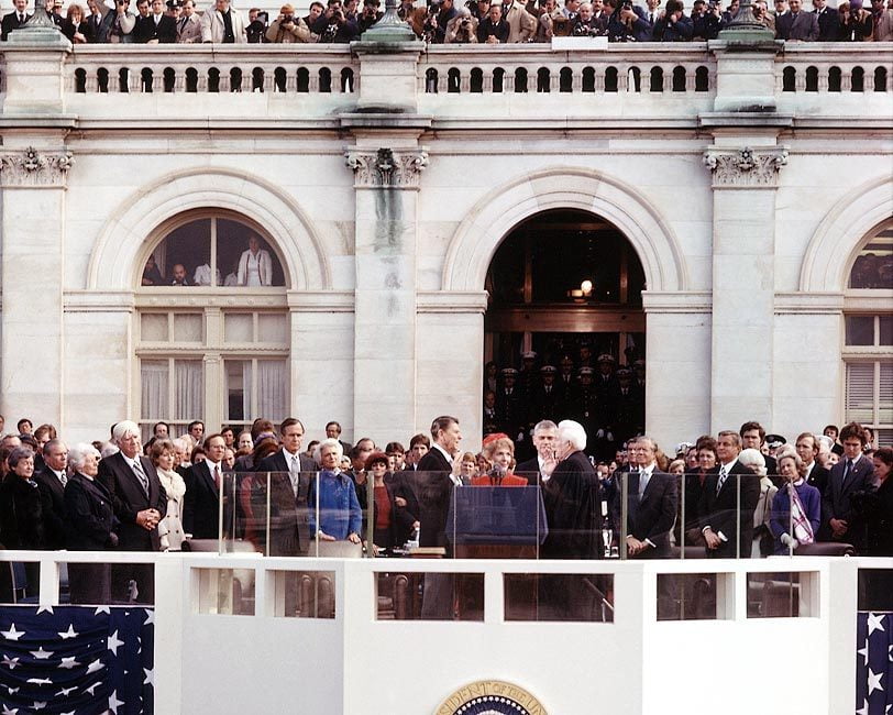 President Ronald Reagan 1981 Oath of Office - Style A - 24x36 Inch ...