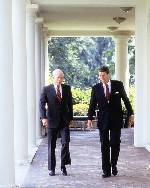 President Ronald Reagan & John McCain - 20x30 Inch Glossy Laminated ...