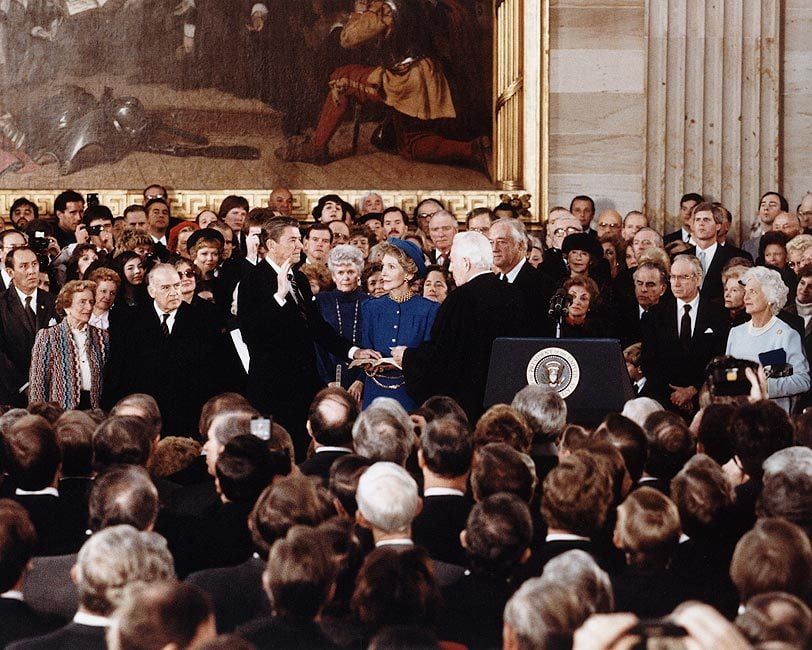 President Ronald Reagan Oath of Office 1985 - Style A - 20x30 Inch ...