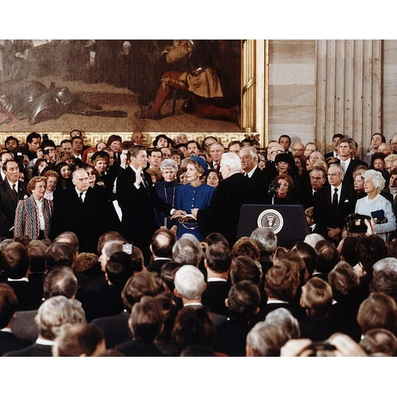 President Ronald Reagan Oath of Office 1985 - Style A - 24x36 Inch ...