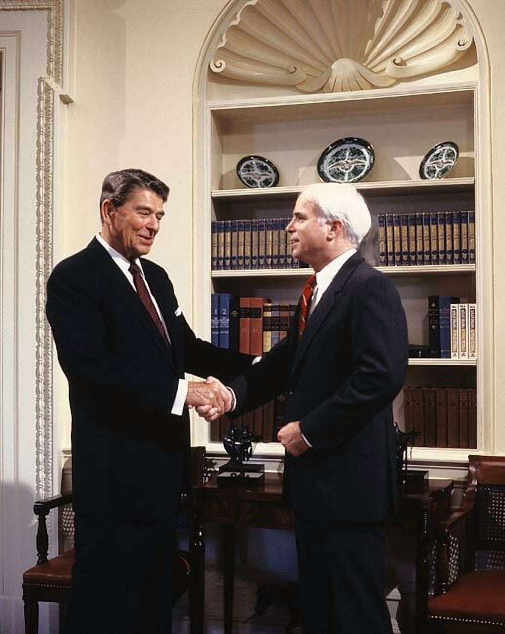 President Ronald Reagan W/ John McCain - Style A - 24x36 Inch Laminated ...