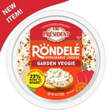 President Rondele Garden Vegetable Spreadable Cheese, 8 oz ...