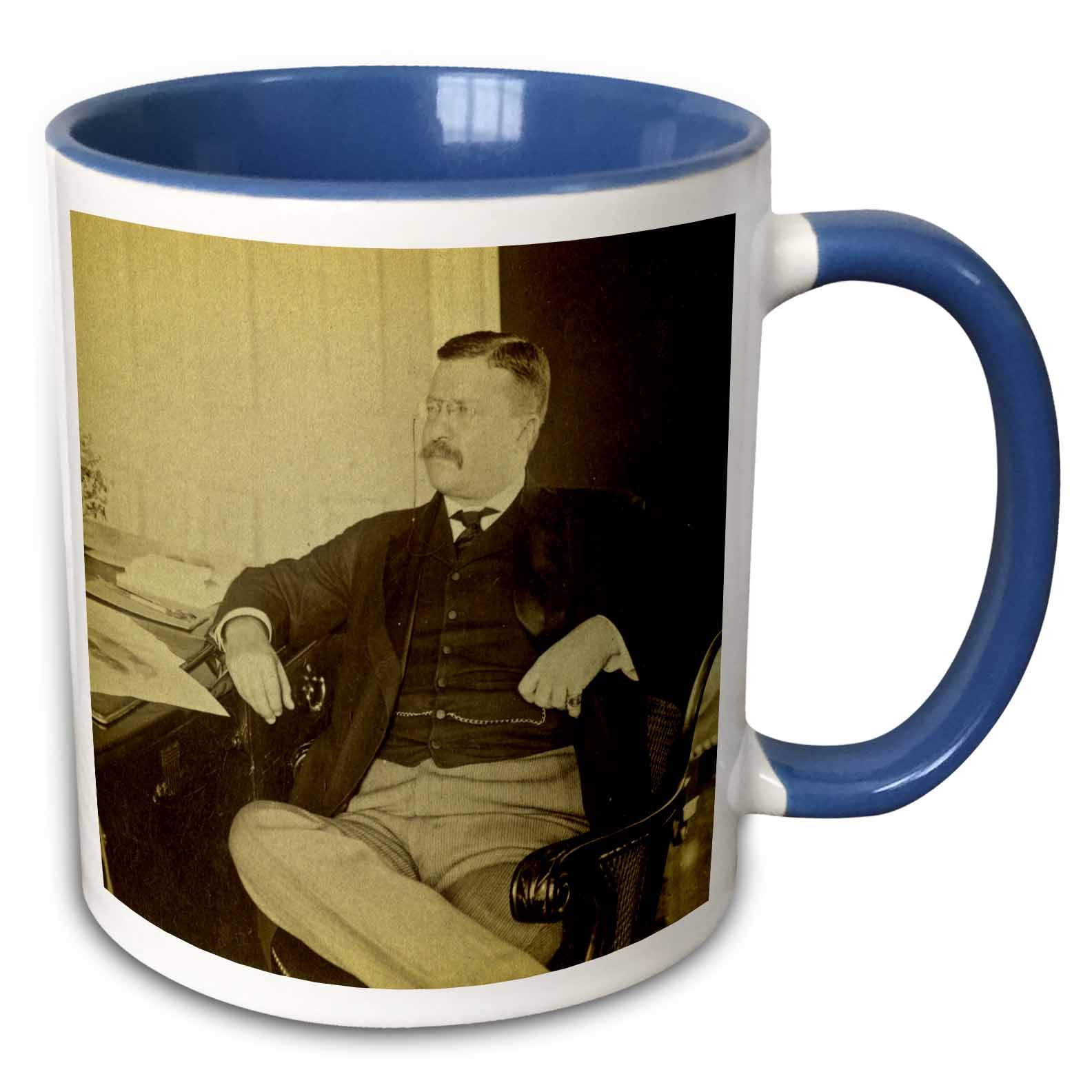 President Roosevelt at His Desk in White House Washington DC 1903 15oz ...