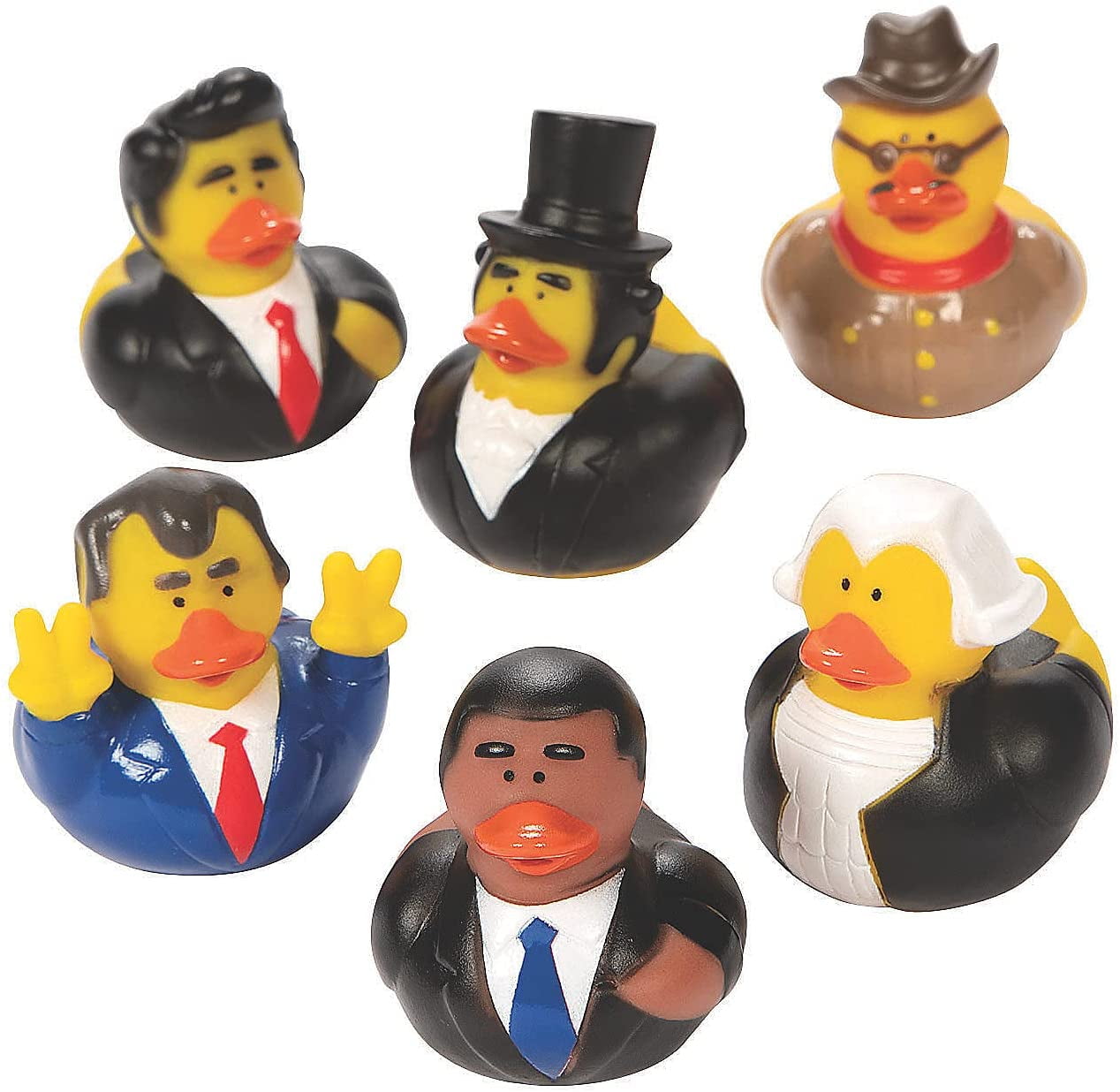Fun Presidential Rubber Ducks - 12 Pack | Kids' Toy for Patriotic ...