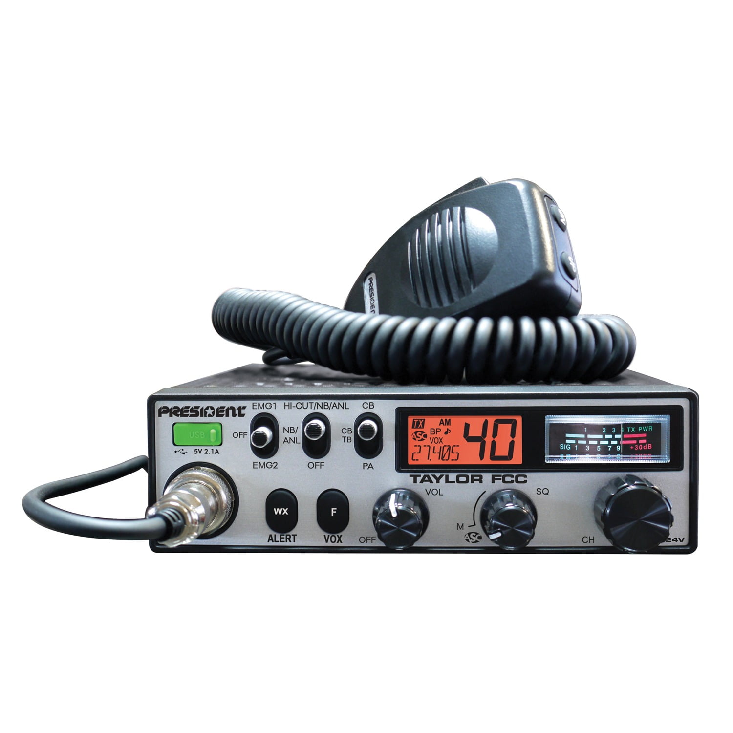PRESIDENT TXUS403 TAYLOR FCC 12/24V CB Radio - Walmart.com