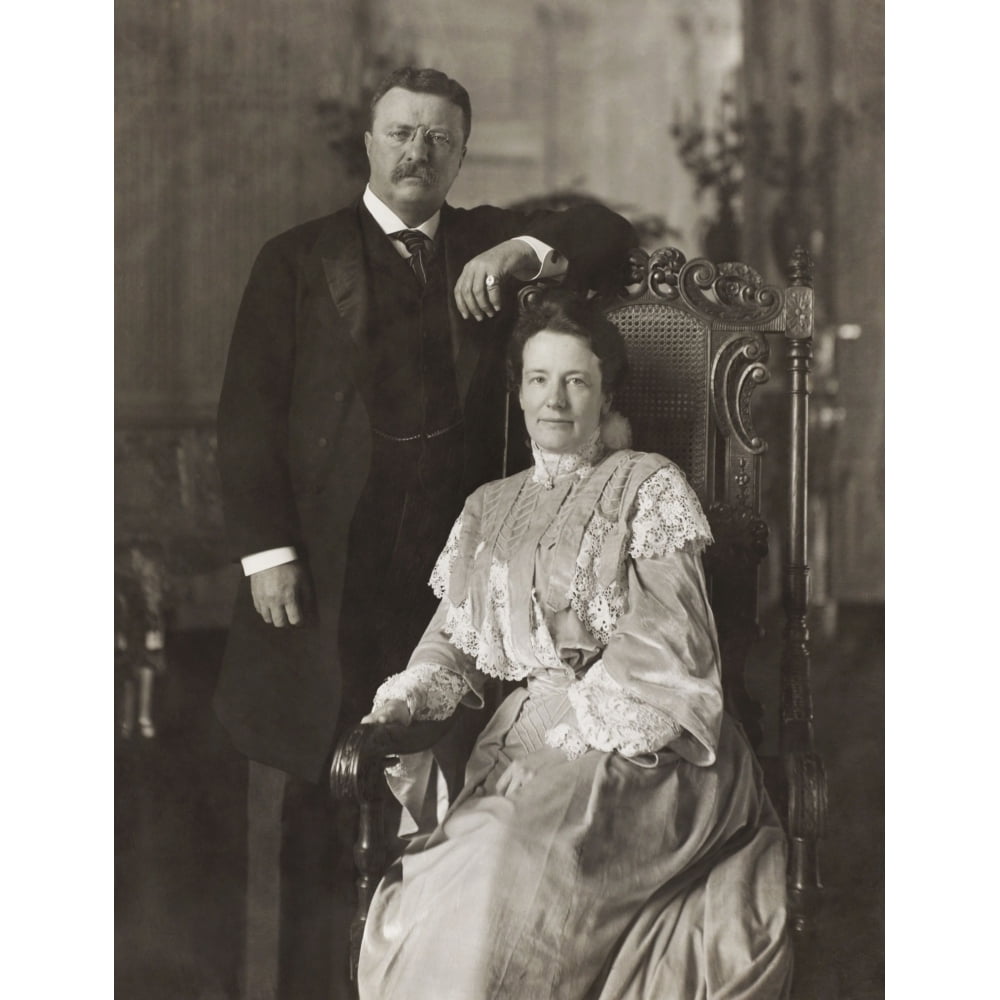 President Theodore Roosevelt And First Lady Edith Carow Roosevelt ...