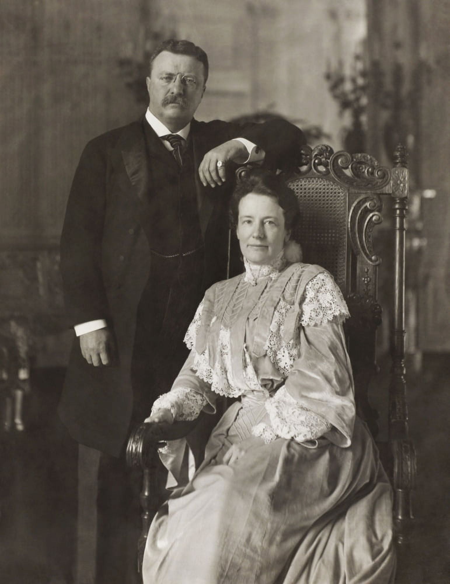 President Theodore Roosevelt And First Lady Edith Carow Roosevelt ...