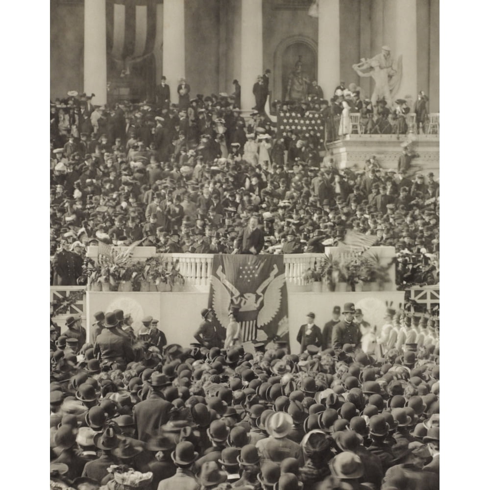 President Theodore Roosevelt Delivering His Inaugural Address At Us ...