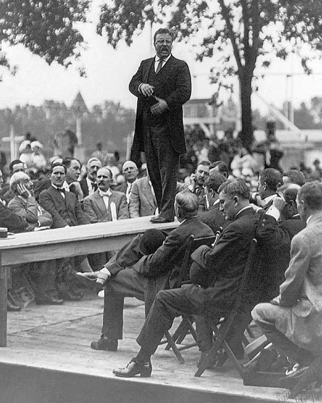 President Theodore Roosevelt Making Speech - 12x18 Inch Laminated ...