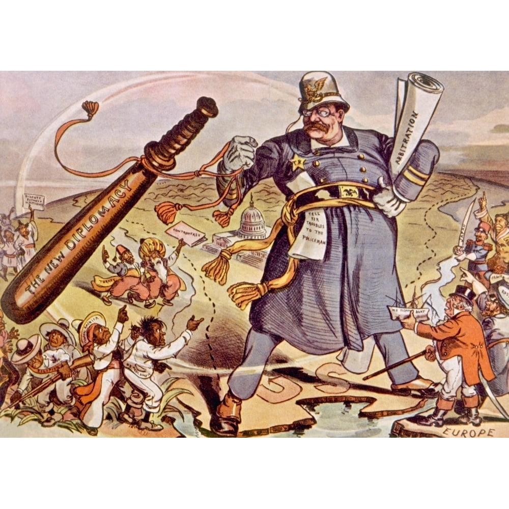 President Theodore Roosevelt Shown Deploying His New Diplomacy Of ...