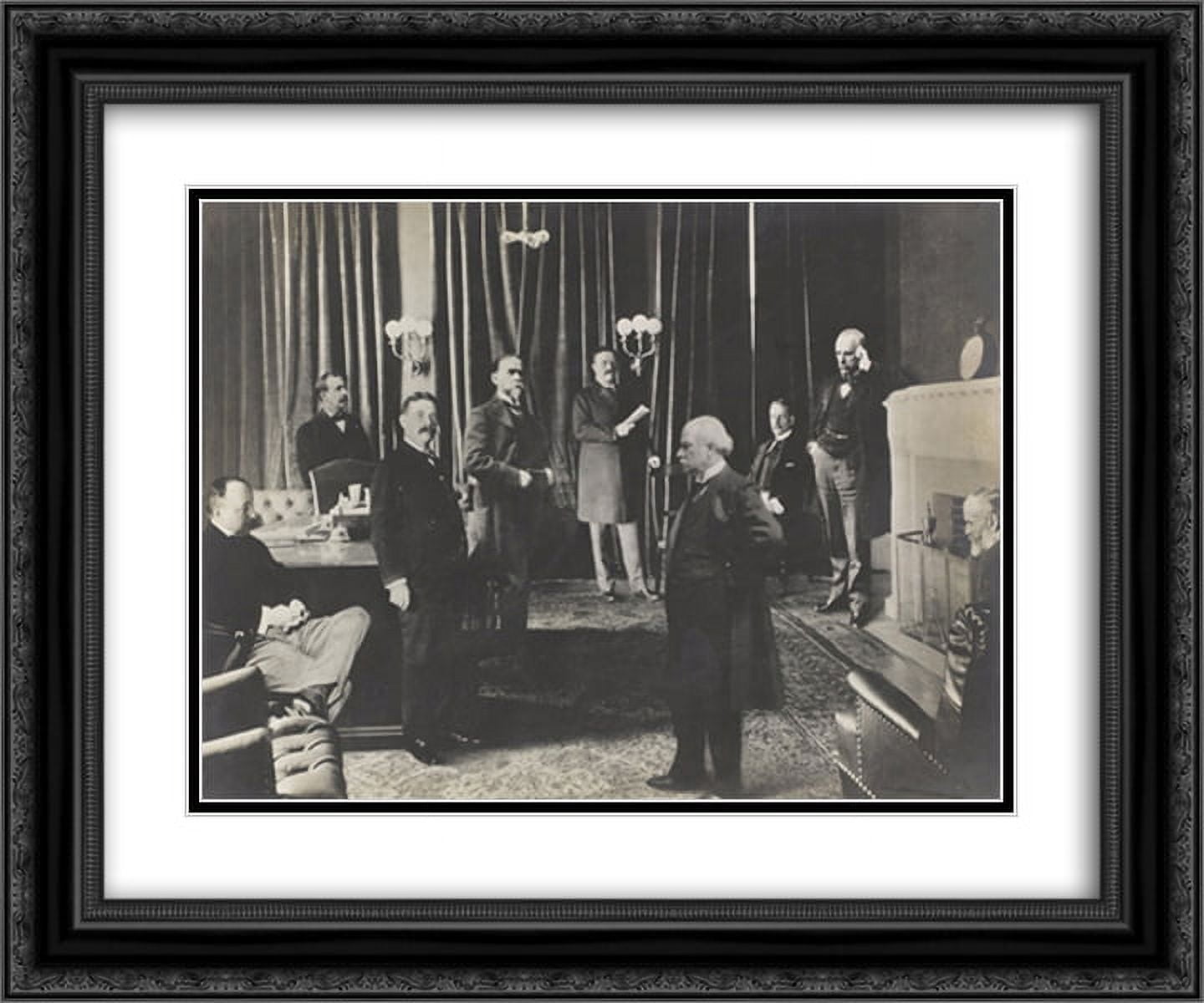 President Theodore Roosevelt reading his message to the cabinet before ...