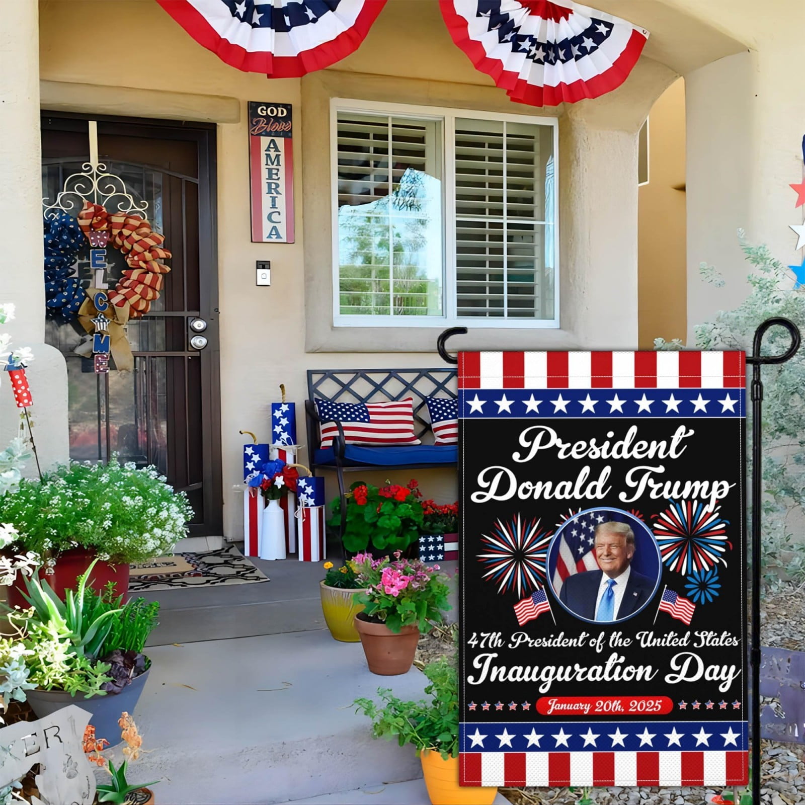 President Trump 47 Won Garden Flag Trump Inauguration Day 2025 Garden ...