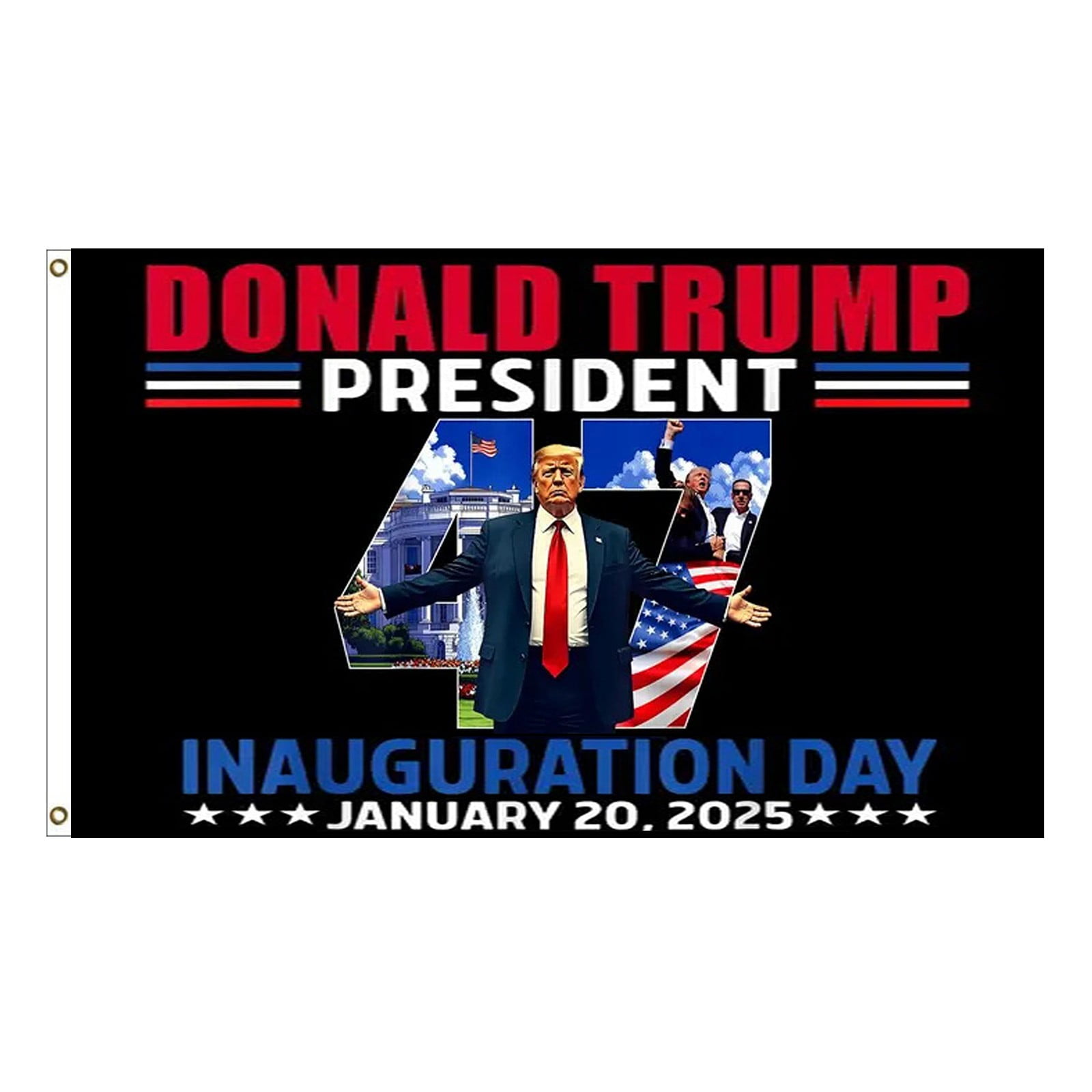 President Trump Inauguration Day 2025 47th President House Flags 3 X 5 ...