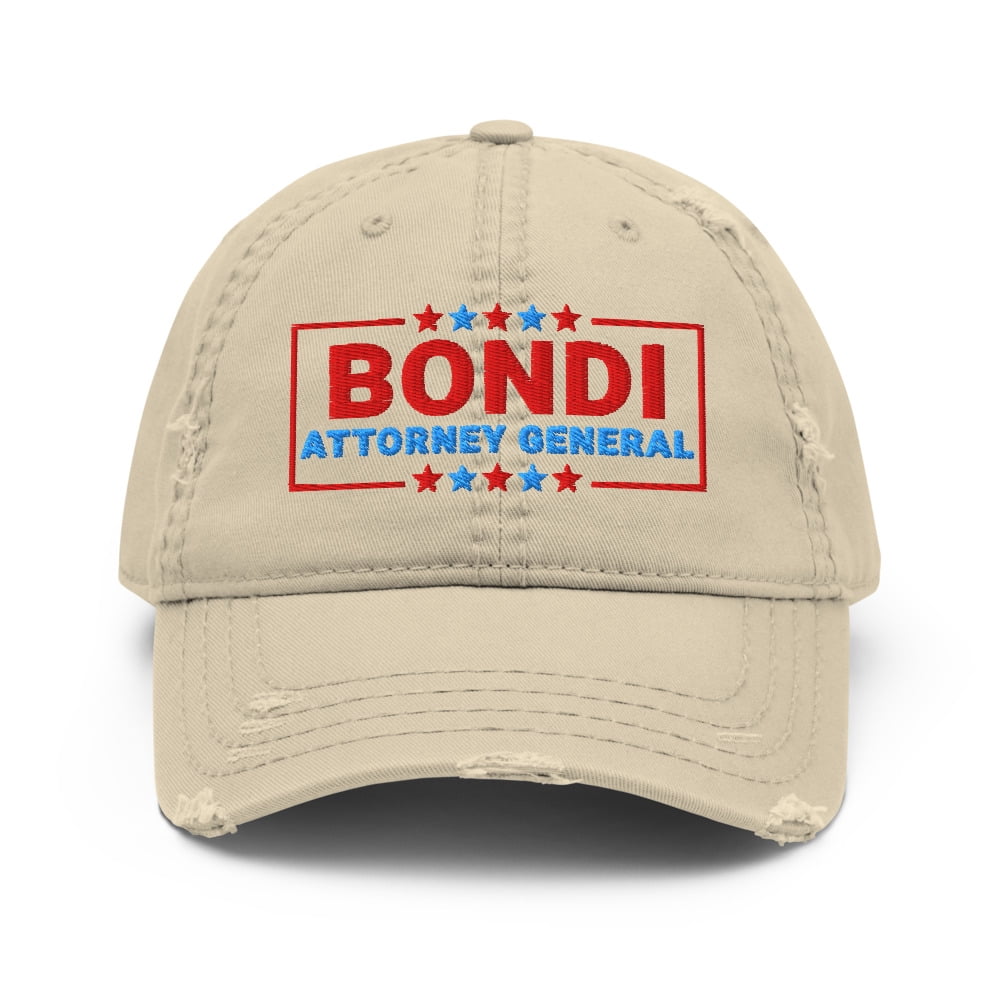 President Trump MAGA 2025 Embroidered Distressed Dad Hat, Pam Bondi US ...