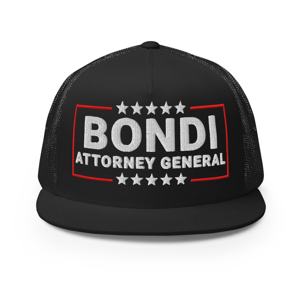 President Trump MAGA Embroidered Trucker Cap, Pam Bondi US Attorney ...