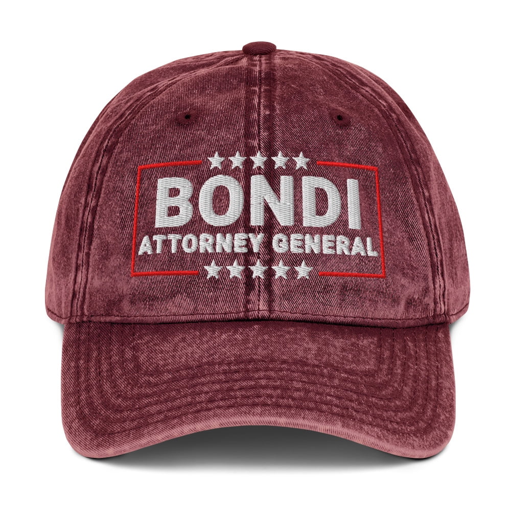President Trump MAGA Embroidered Vintage Cap, Pam Bondi US Attorney ...